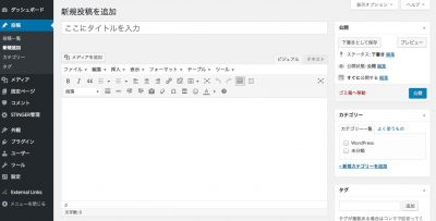 STINGER7/Plusの基本設定と記事の投稿 part.2【WordPress超初心者向け】
